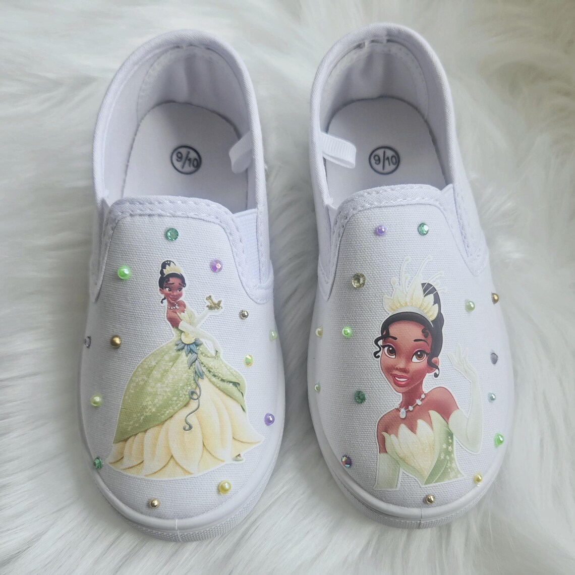 Tiana Shoes Princess Tiana Slip on Sneakers Custom Princess and the ...