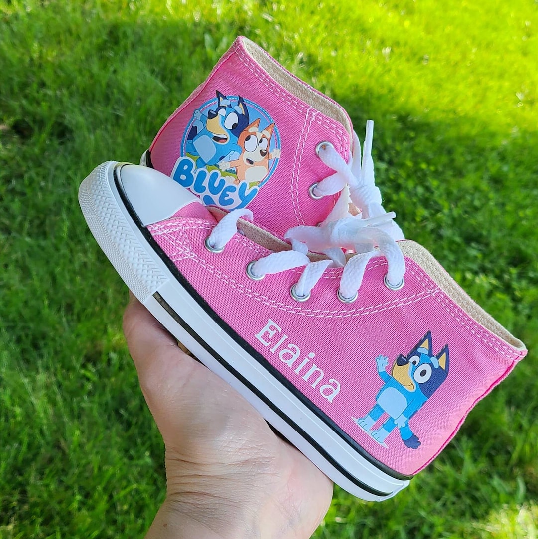 Custom Bluey Converse, Bluey Shoes for Baby Toddler, Bluey and Bingo ...