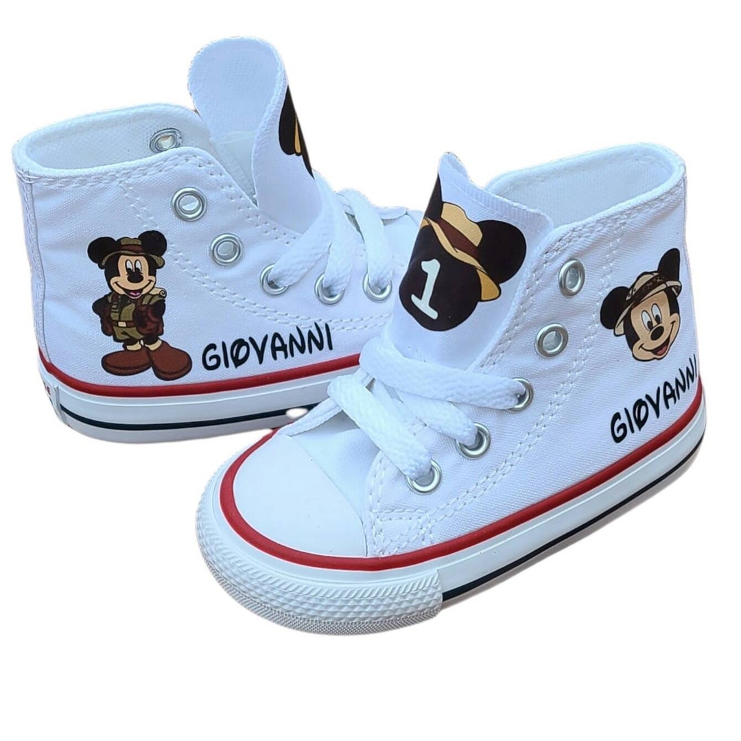 Safari Mickey Shoes, Personalized Mickey Mouse Converse, Animal Kingdom ...