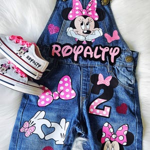 Minnie Mouse Overalls Denim Overalls for Baby Toddler Minnie Set Any ...