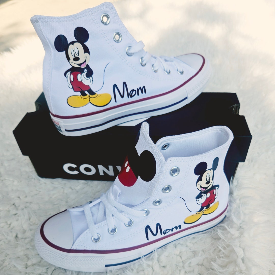 Personalized Minnie Mouse Converse Custom Mickey Mouse Converse Adult ...