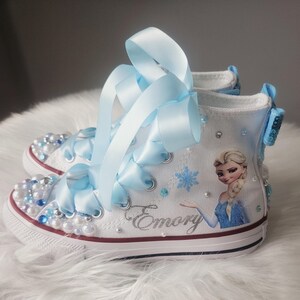 Custom Frozen Converse Bling Frozen Converse Queen Elsa Sneakers ...