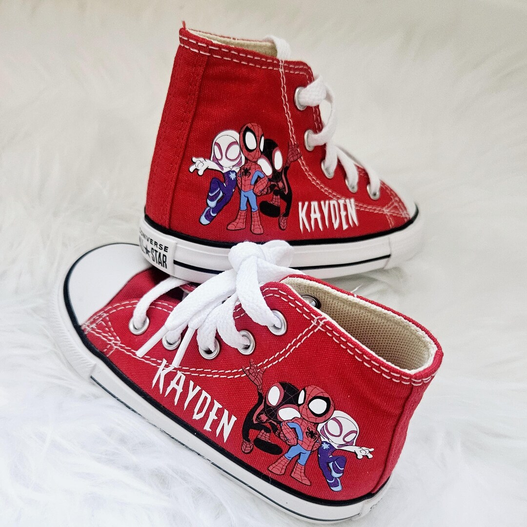 Custom Spiderman Converse, Personalized Spidey Converse, Gwen Converse ...