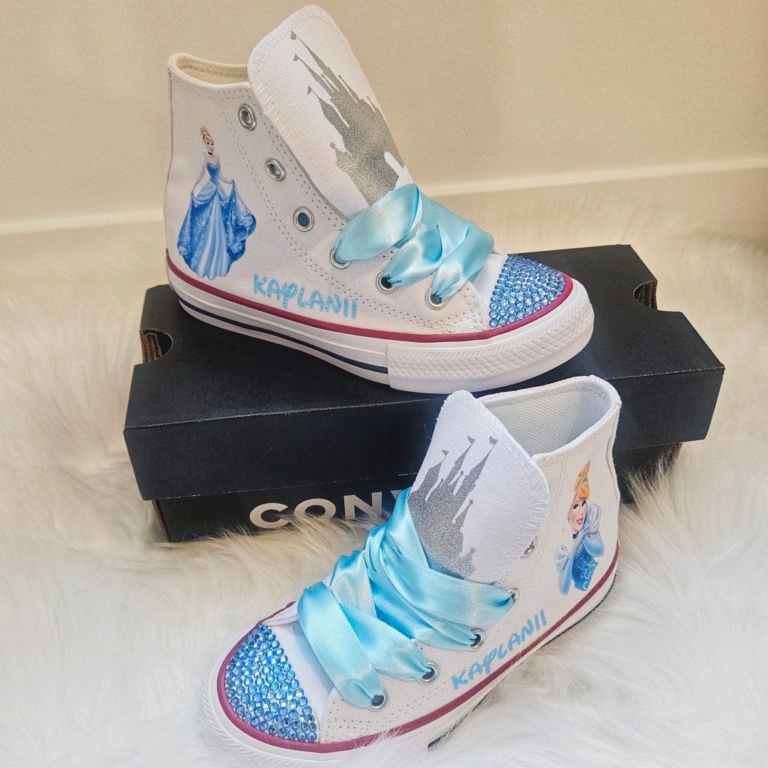 Custom Cinderella Converse Personalized Cinderella Shoe Bling Sneakers ...