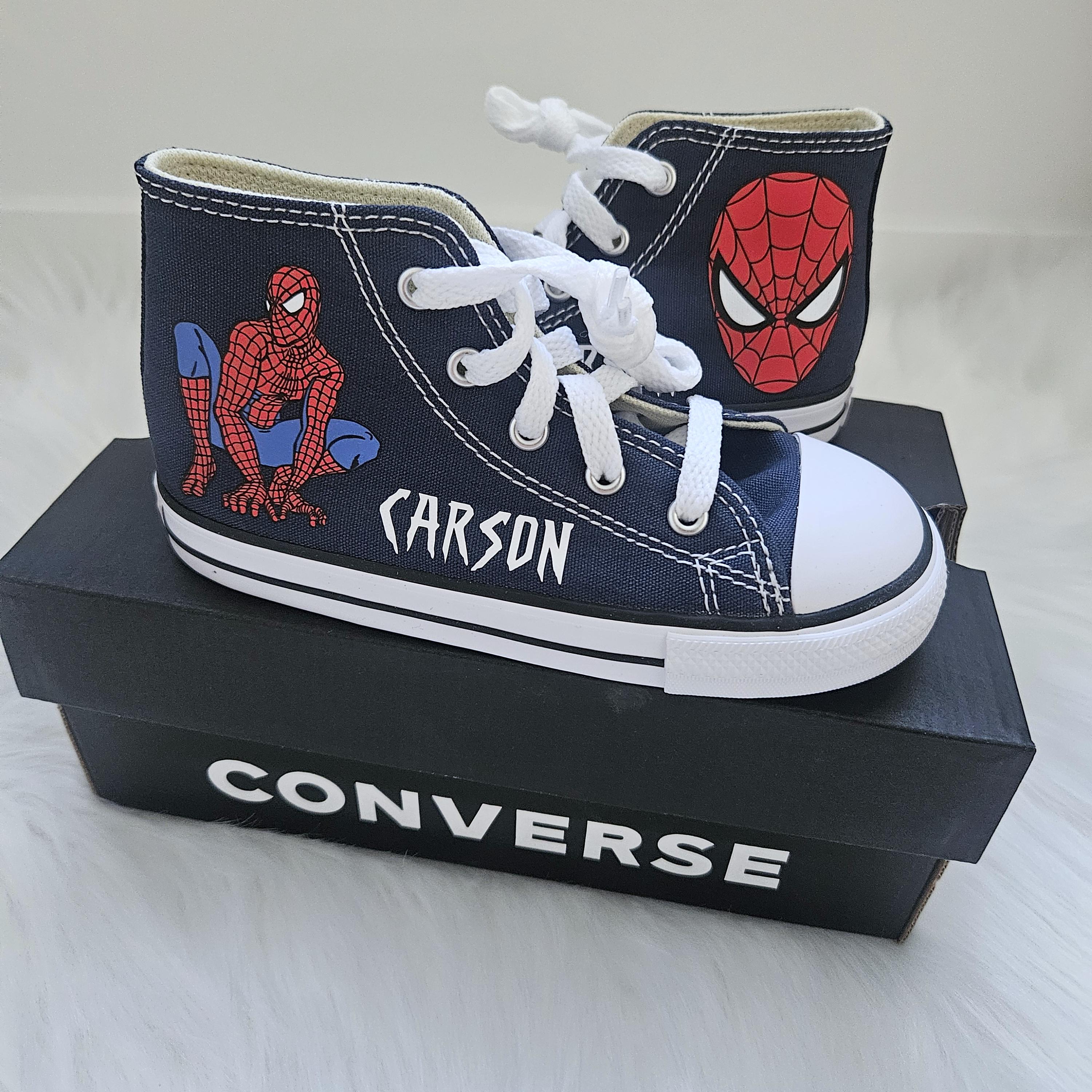 Kids spiderman converse store