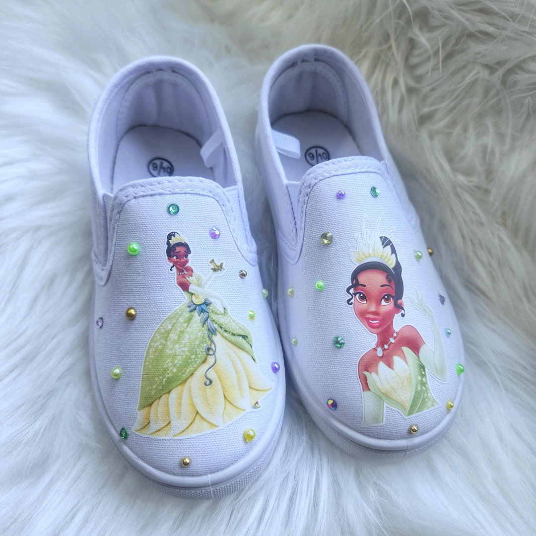 Tiana Shoes Princess Tiana Slip on Sneakers Custom Princess and the ...