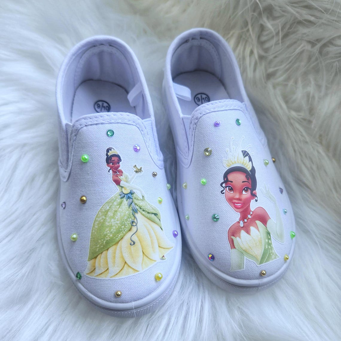 Tiana Shoes Princess Tiana Slip on Sneakers Custom Princess and the ...