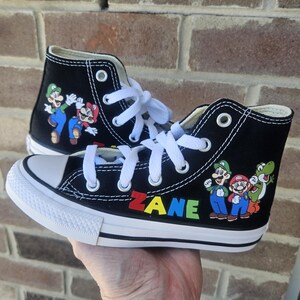 Super Mario Custom Converse, Personalized Mario Sneakers, Gift for ...