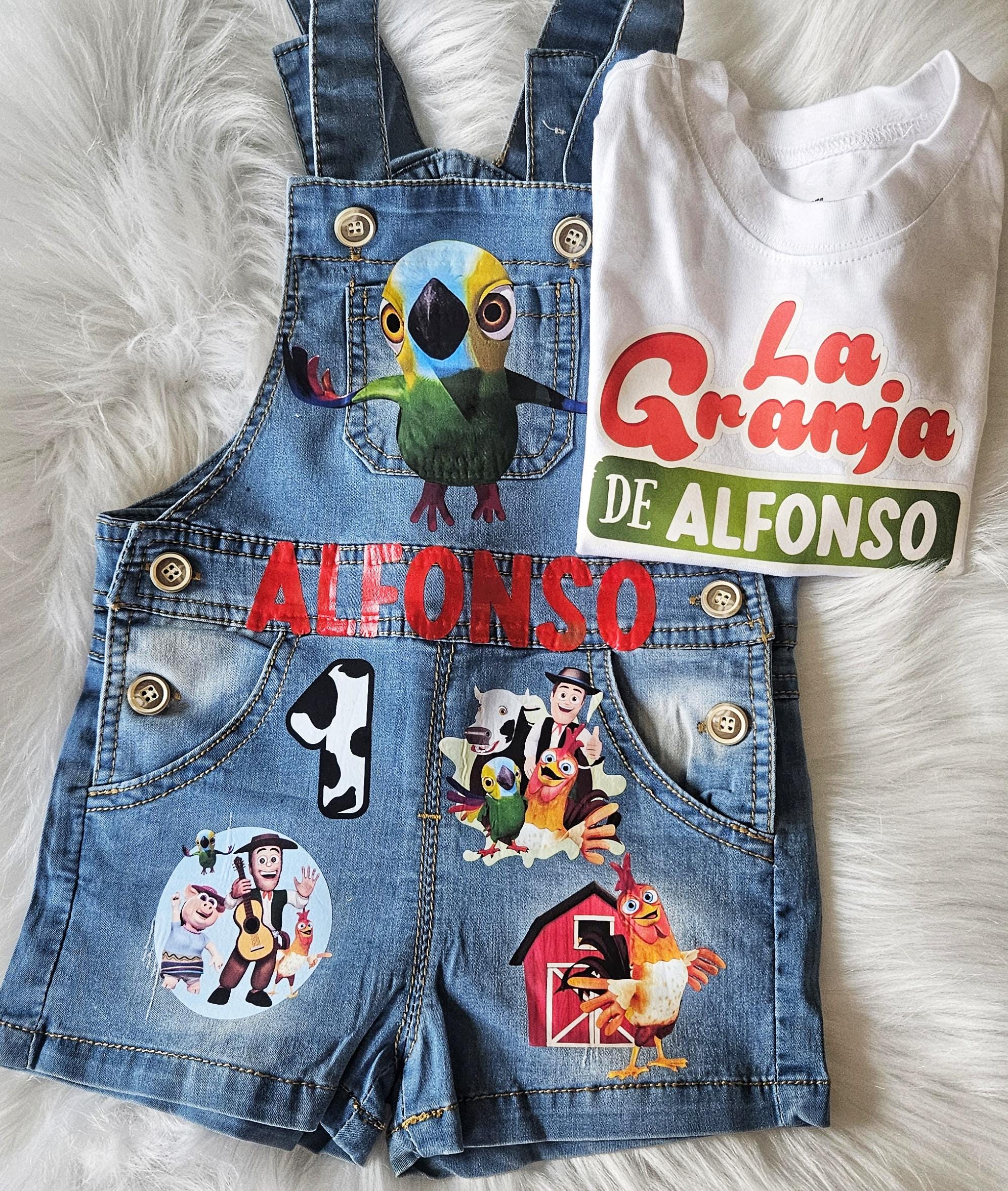 Zenon Overalls Granja De Zenon Outfit for Boy or Girl Denim Shortalls ...