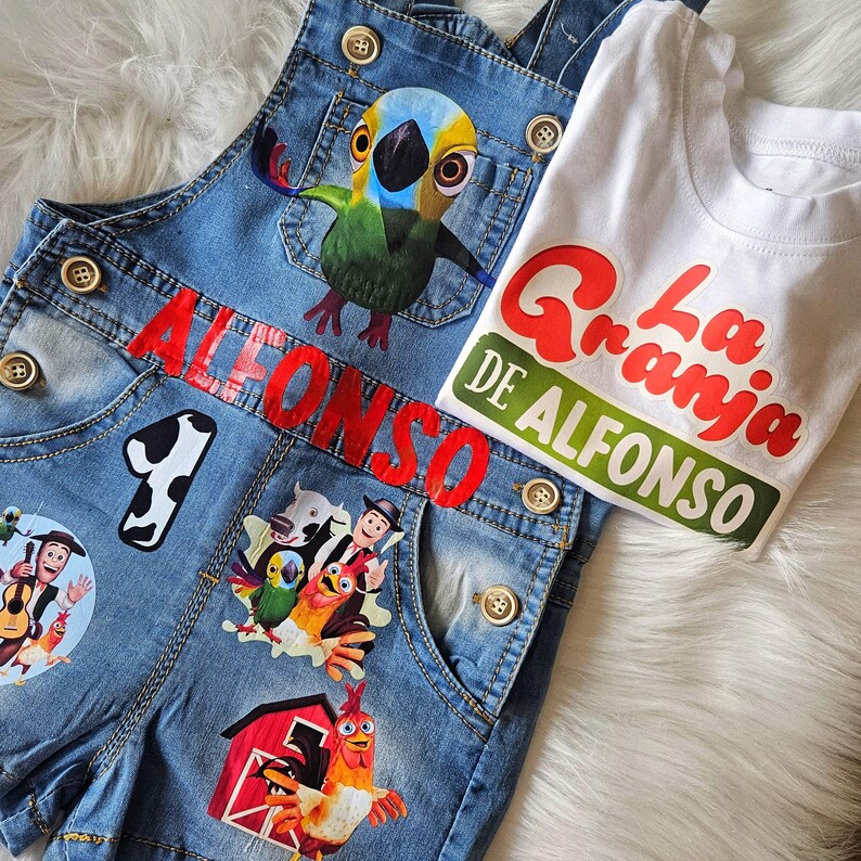 Zenon Overalls Granja De Zenon Outfit for Boy or Girl Denim Shortalls ...