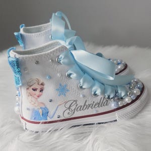Custom Frozen Converse Bling Frozen Converse Queen Elsa Sneakers ...