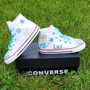 Frozen Elsa Converse Personalized Frozen Shoes Toddler Girls - Etsy