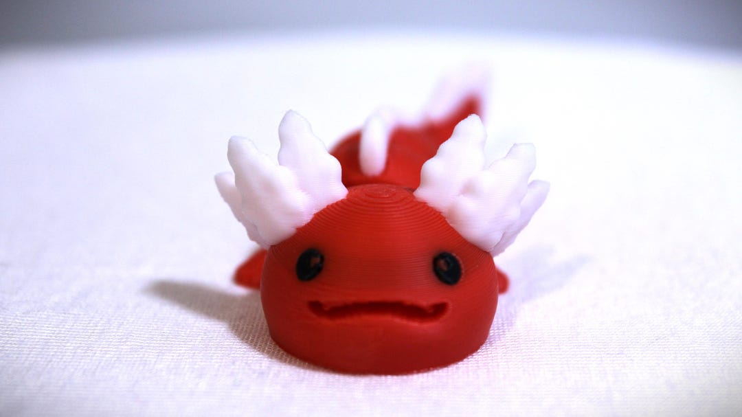 3D Printed Articulated Axolotl Figure - Etsy