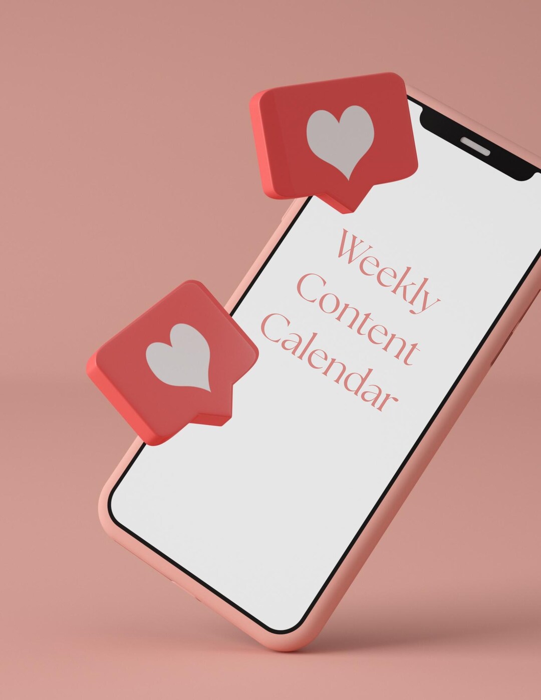 Weekly Content Calendar Printable | Simple Social Media Planner ...
