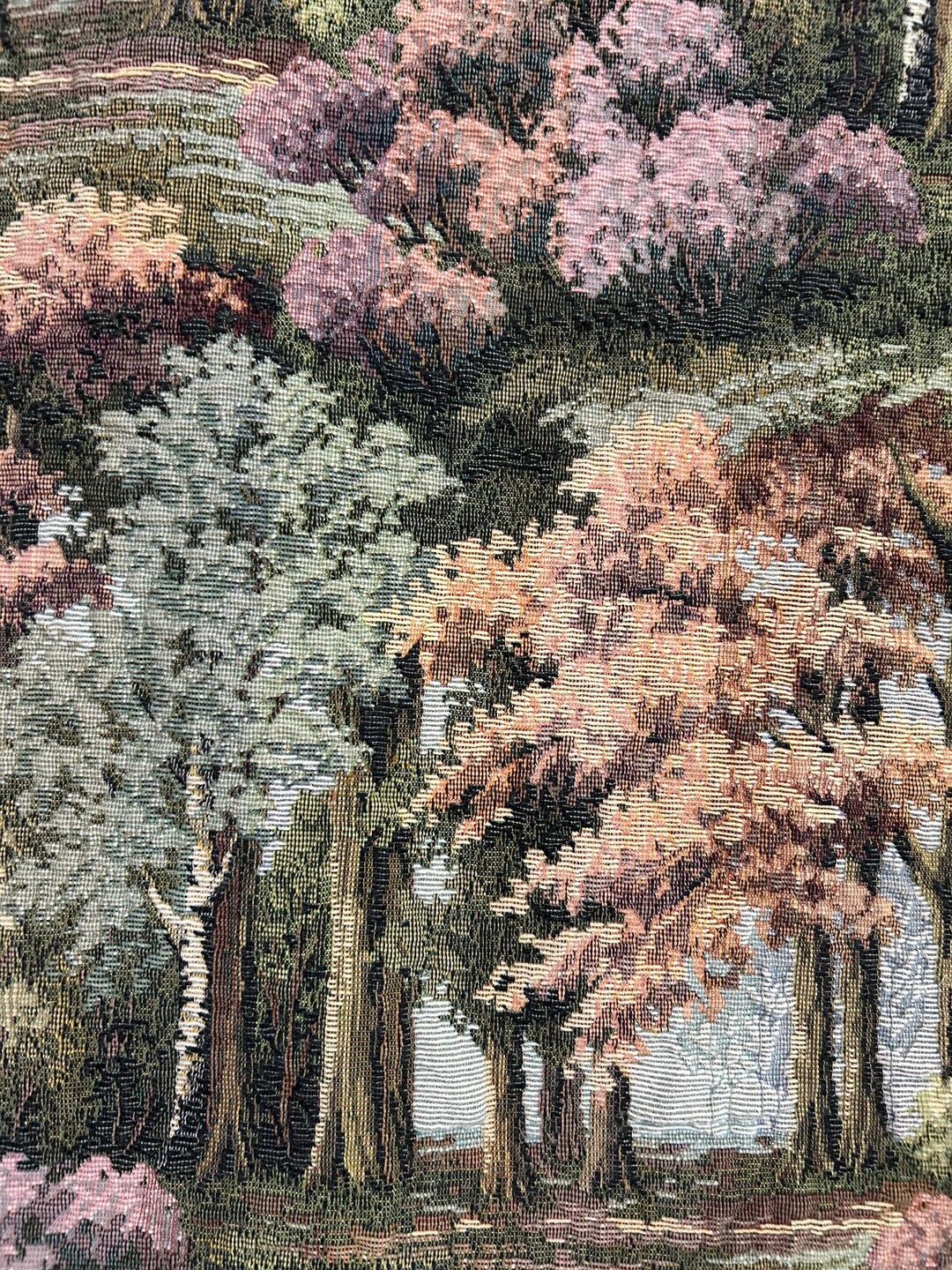Vintage Tapestry Panel Avenues of Blossoming Trees 78 by 50 Wide - Etsy
