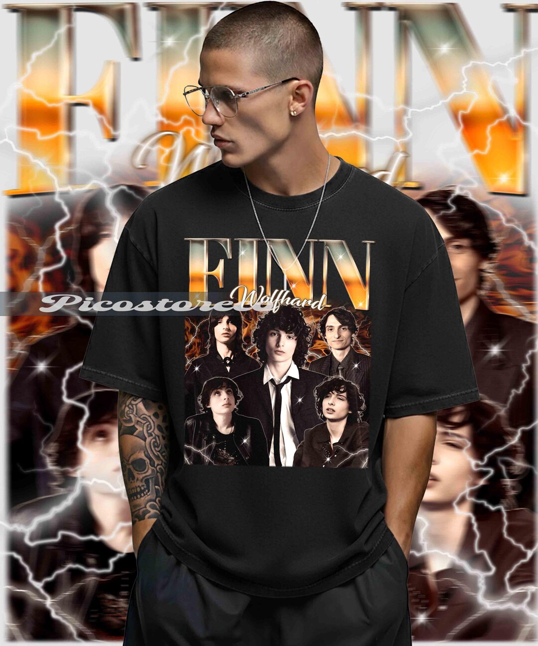 Finn Wolfhard Shirt - Customized Vintage, Finn Wolfhard Tour Shirt ...