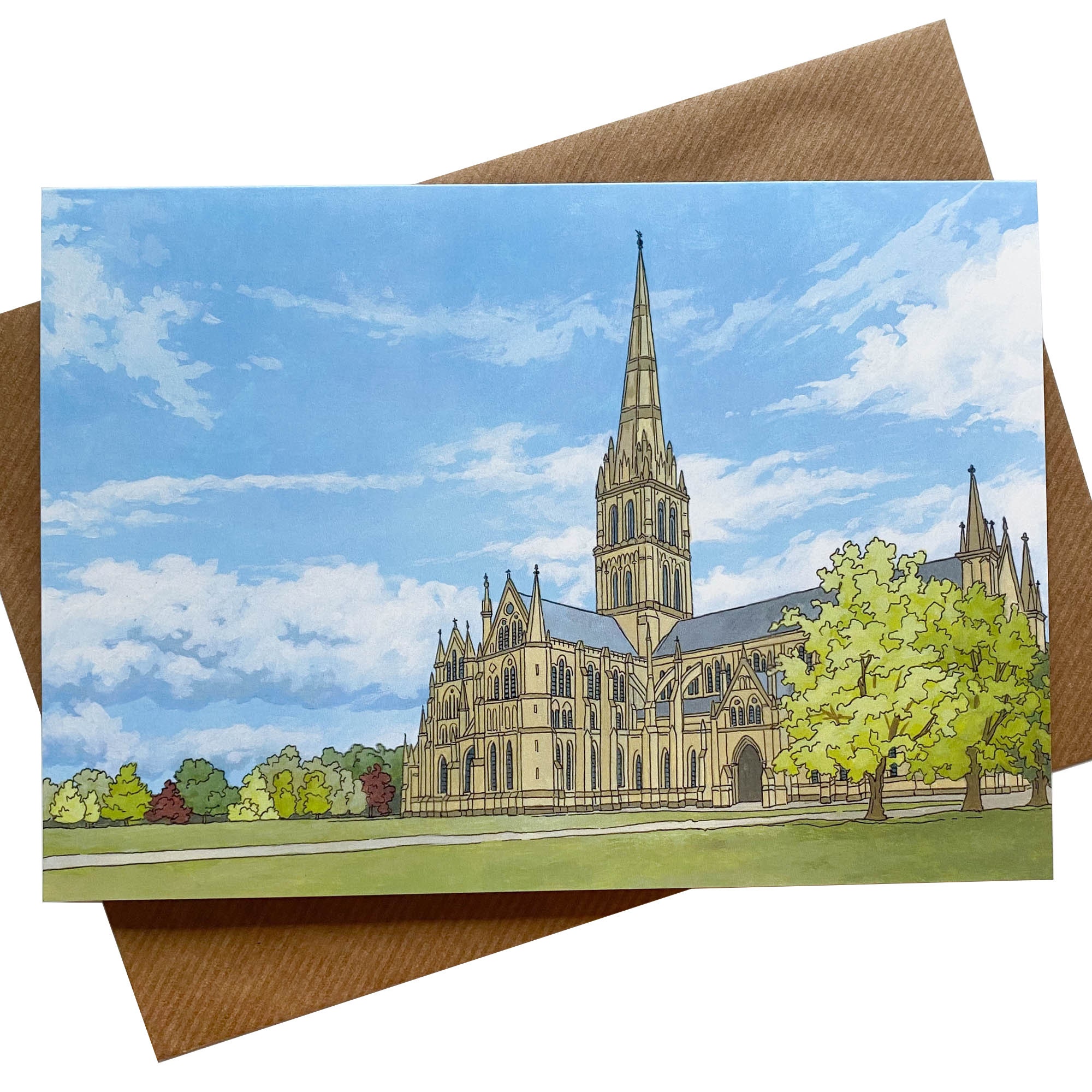 Greeting Card: Salisbury Cathedral - Etsy UK