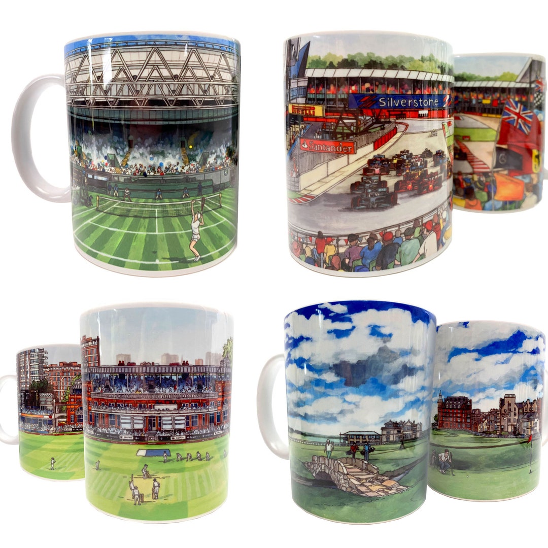 Sports Coffee Mug Collection set of 4 - Etsy