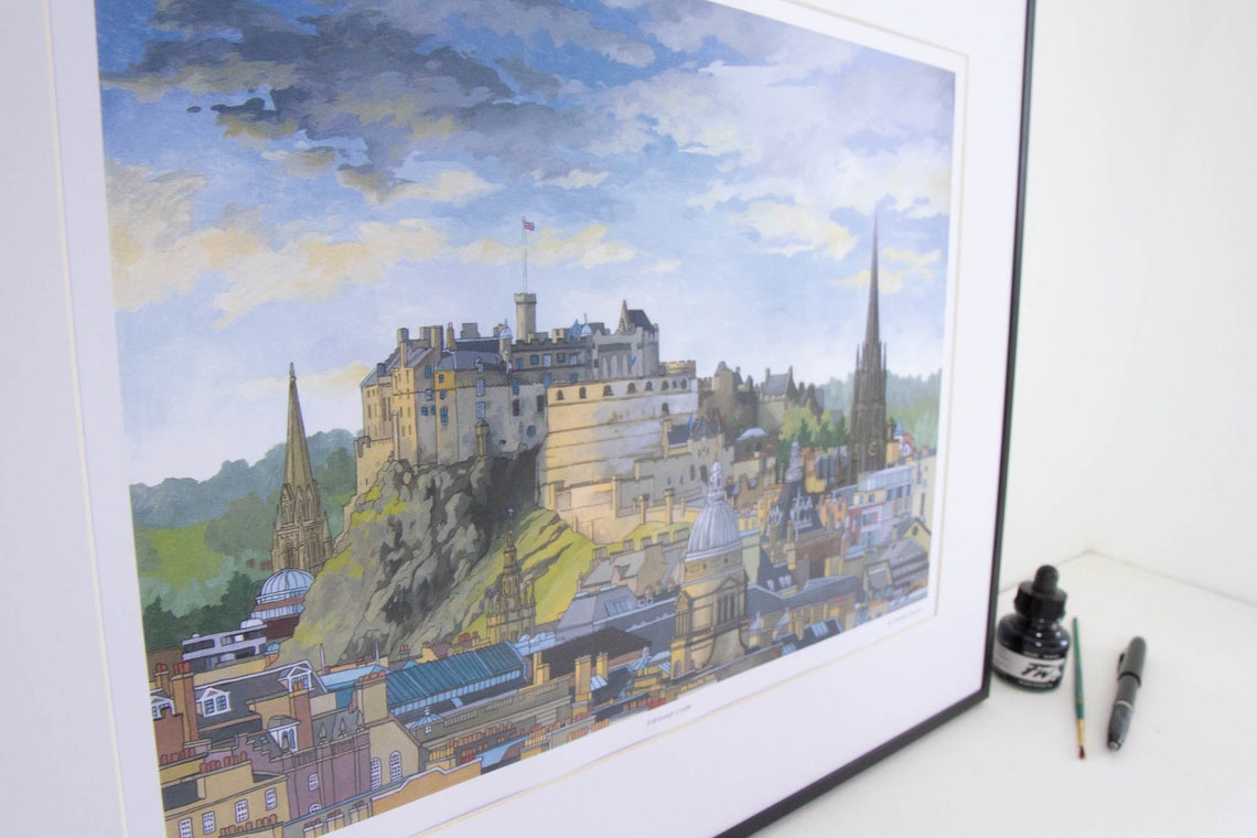 Edinburgh Castle Limited Edition Art Print - Etsy