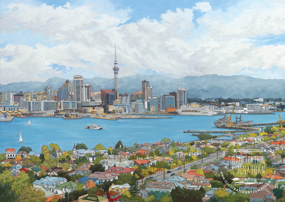 Auckland, New Zealand - Limited Edition Art Print - Etsy