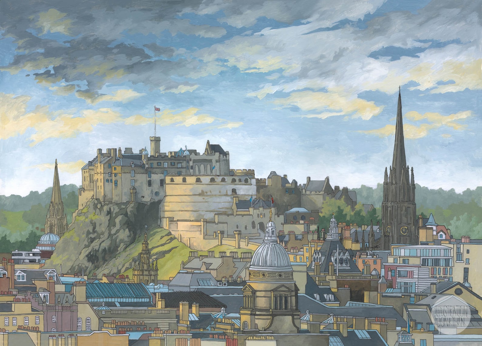Edinburgh Castle Limited Edition Art Print - Etsy UK