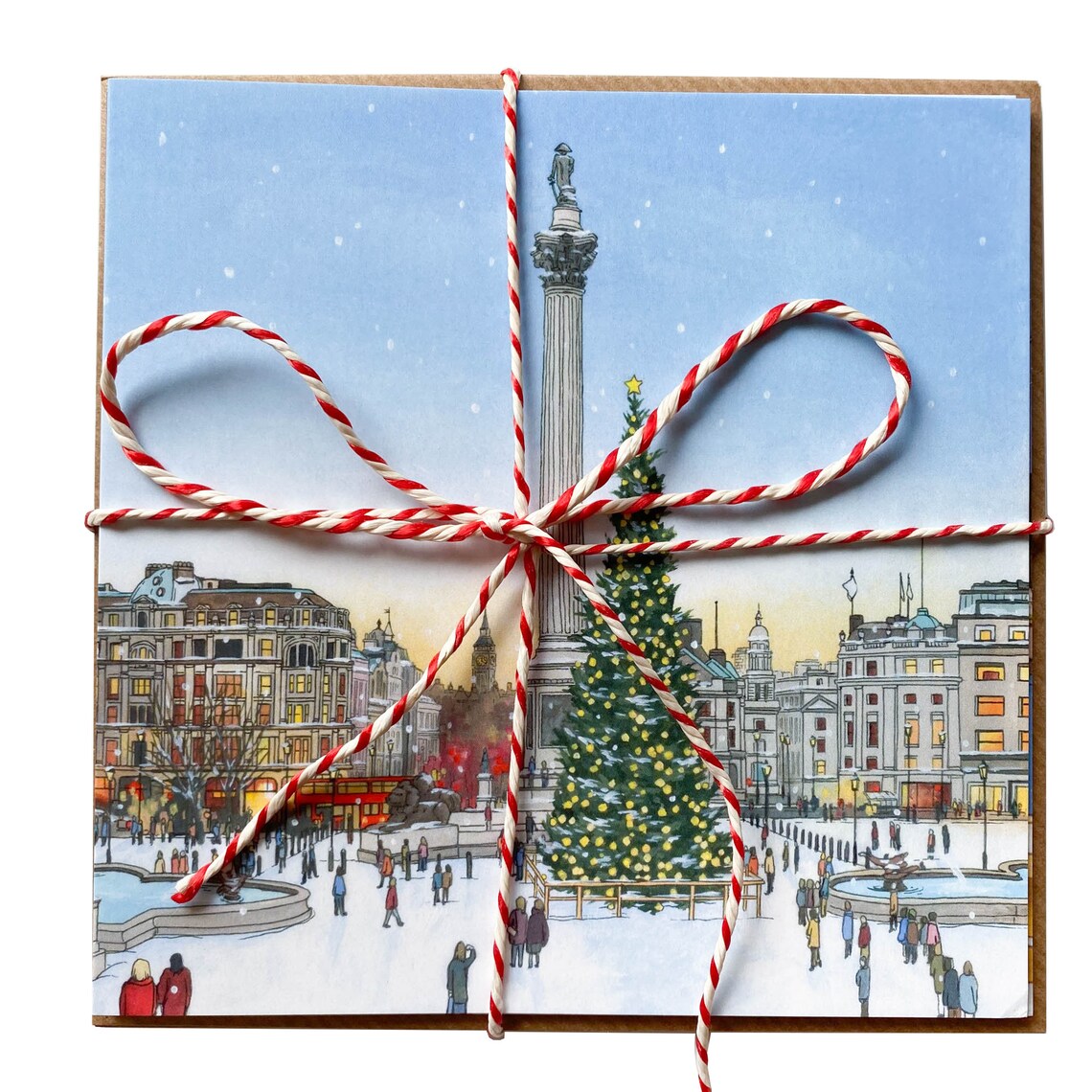 London Christmas Card Bundle (pack of 4 - Blank Inside) - Etsy UK