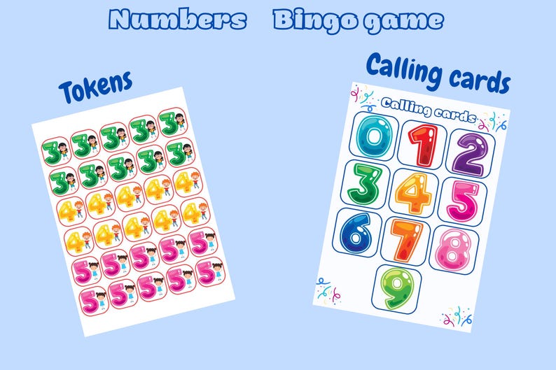Numbers Bingo Game for Kids | Printable Number Recognition Game ...