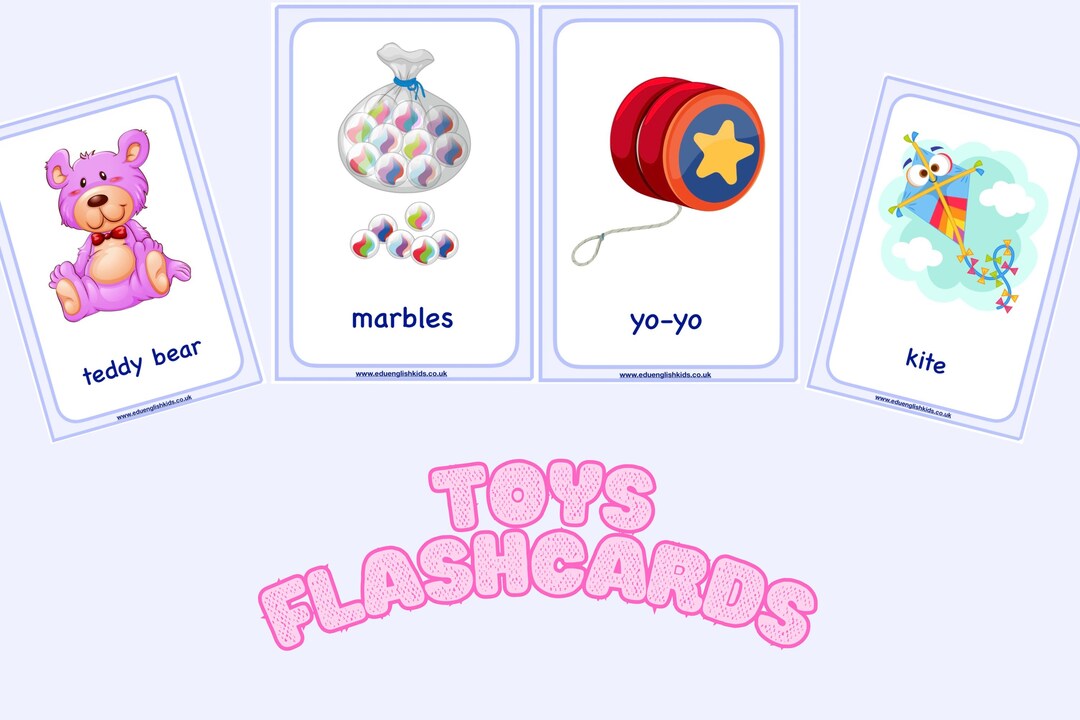 Toys Flashcards for Kids | Printable Toy Vocabulary Cards | ESL English ...