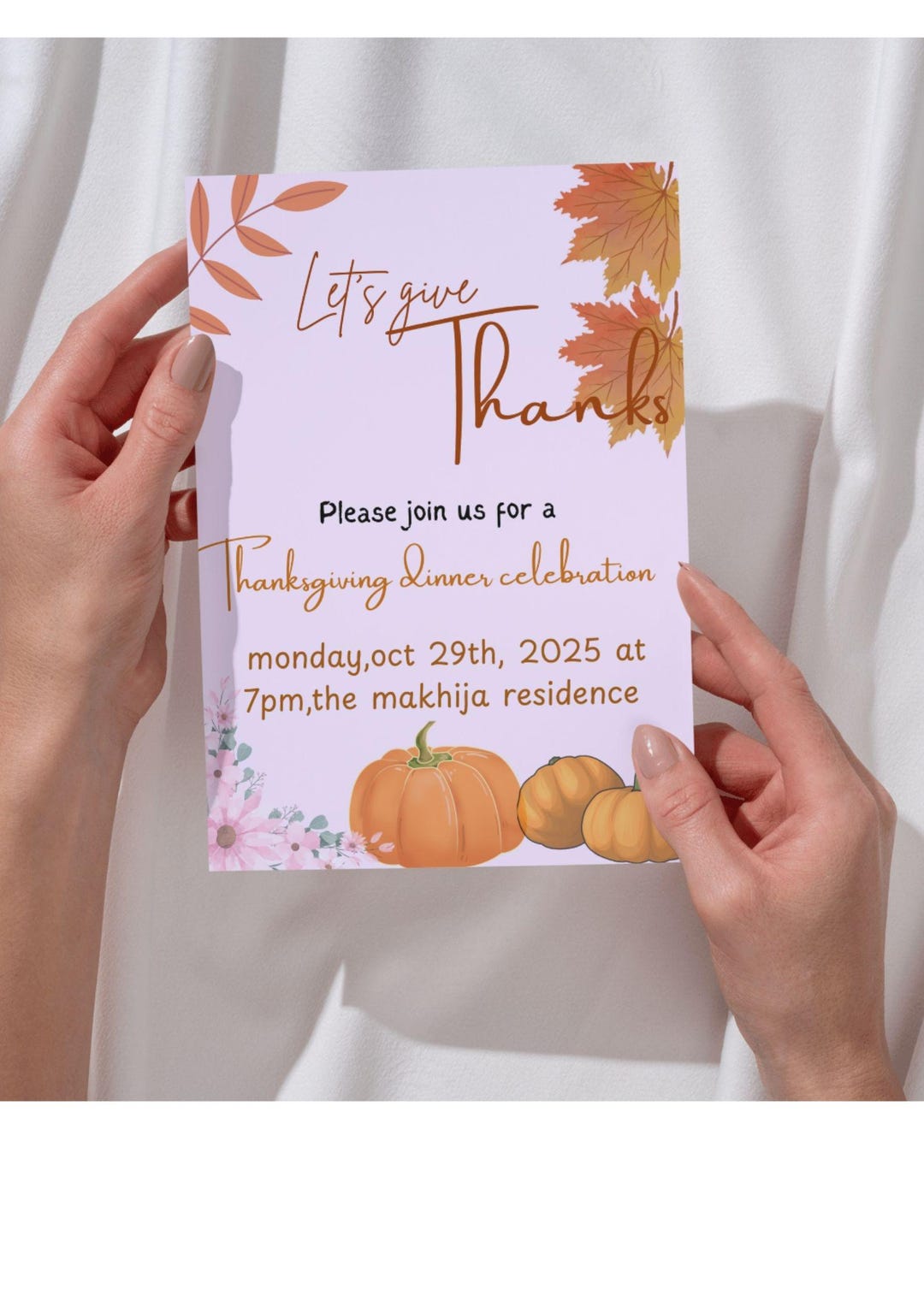 Editable Thanksgiving Template | Printable Autumn Design | Canva ...