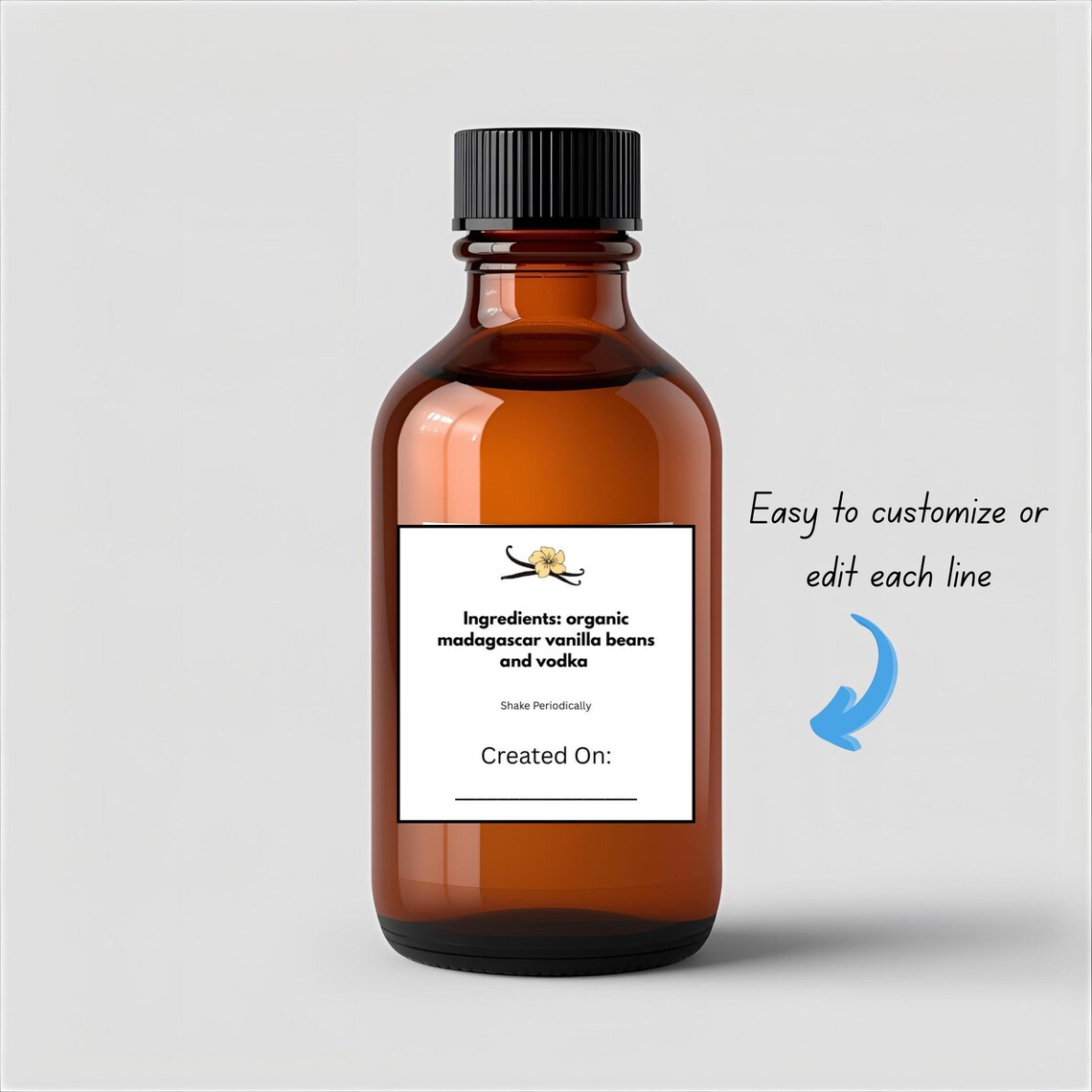 Vanilla Extract Label Template - Etsy