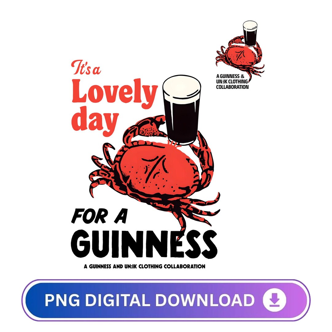 Guinness Crab Png, Vintage 90’s Crab Dunk Tank Funny Seafood - Etsy