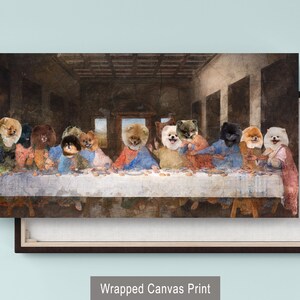 Pomeranian Dog Last Supper Renaissance Art Print: Limited Edition ...