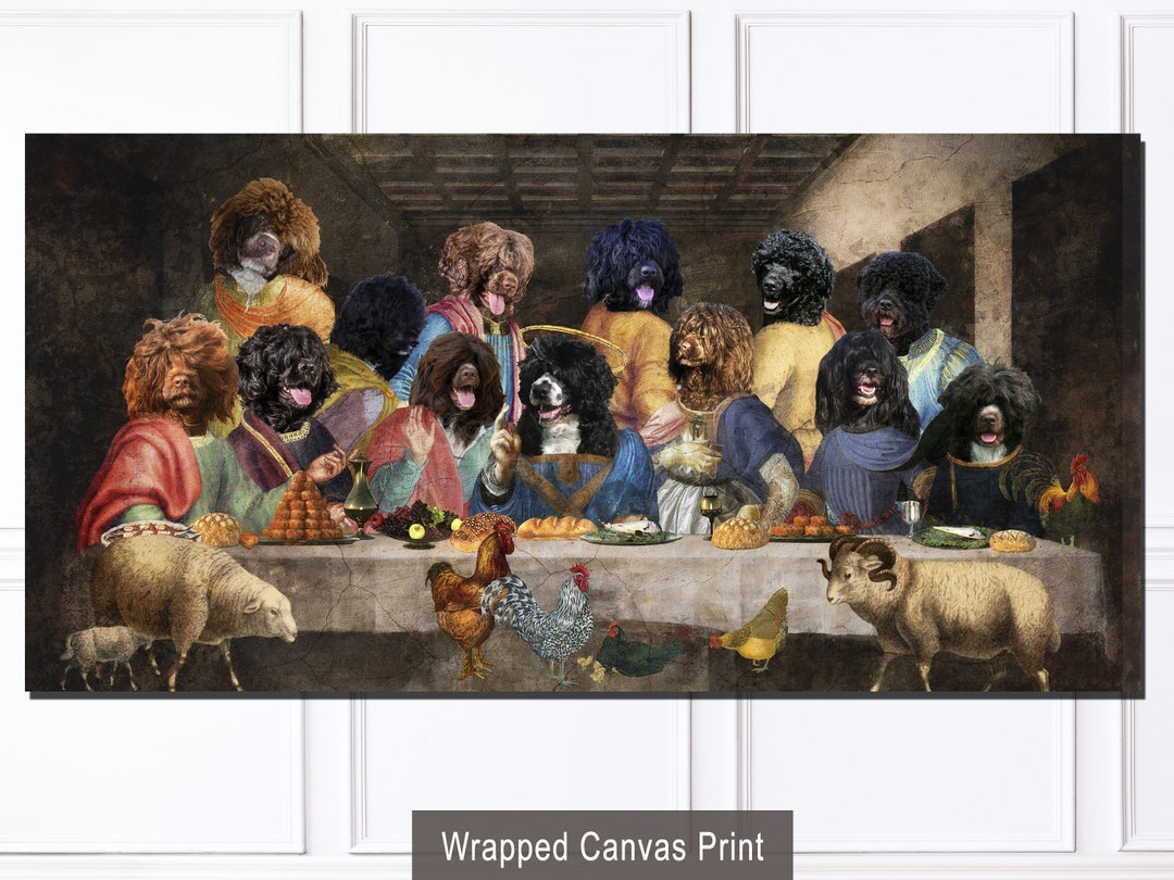Portuguese Water Dog Last Supper Art: Renaissance Canvas Wrap - Etsy