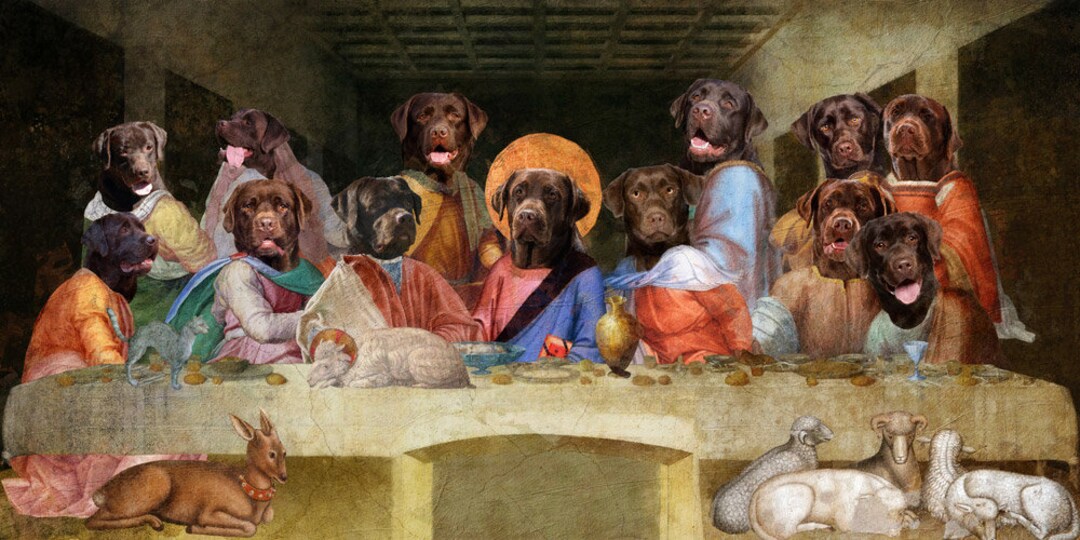 Personalized Pet Last Supper Portrait: Renaissance Dog Art, Custom ...