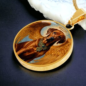 Rhodesian Ridgeback Necklace Angel, Personalized With Engrave Option ...