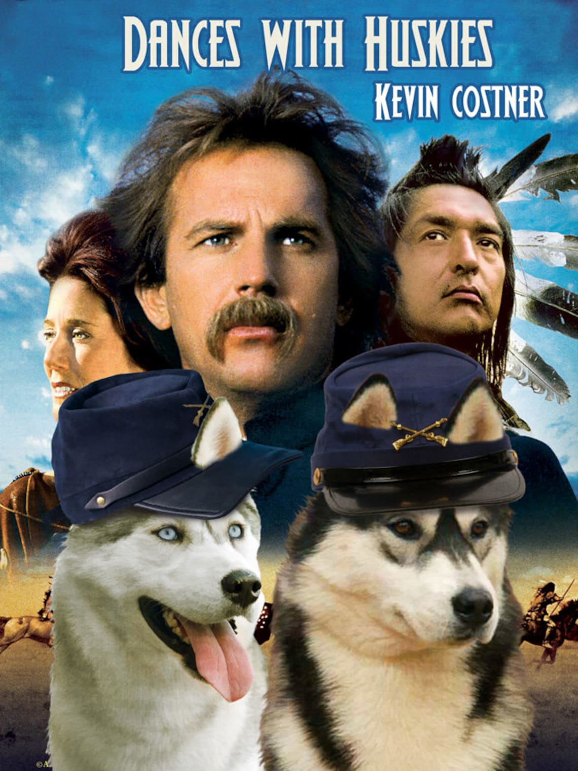 Dances with Huskies Art Movie Poster Print Siberian Husky | Etsy