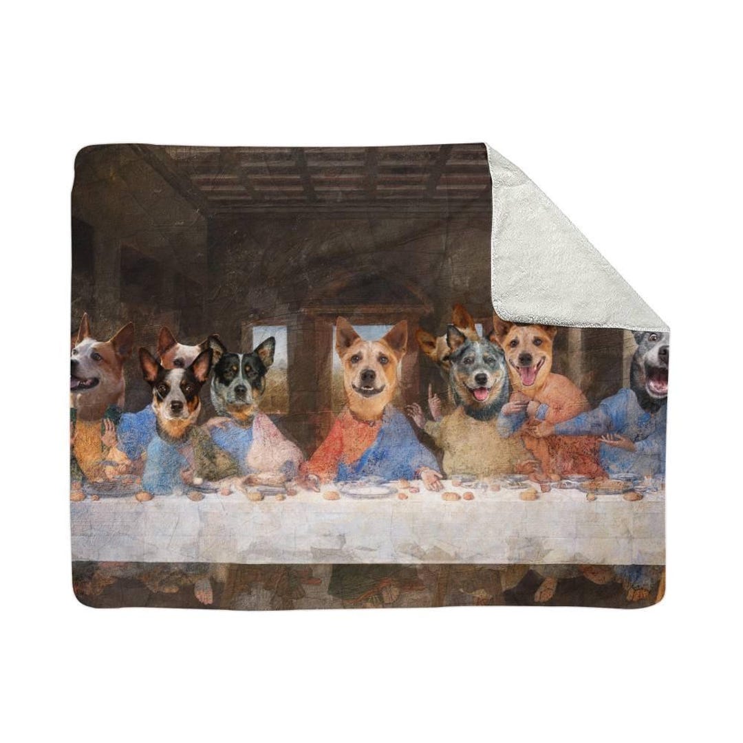 Australian Cattle Dog, Last Supper Blanket for Dog Mom & Dad Gifts ...