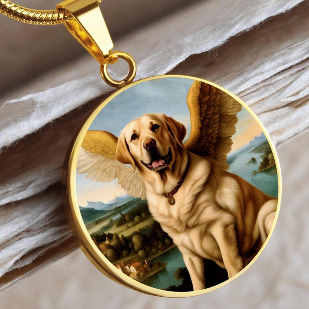 Labrador Retriever Memorial Jewelry – Yellow Lab Dog Pendant – Angel ...