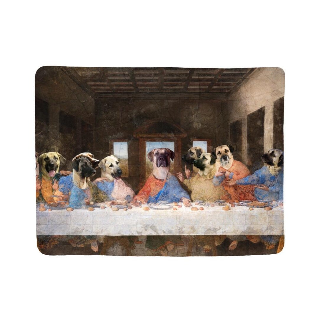 Anatolian Shepherd Dog, Last Supper Blanket for Kangal Dog Mom & Dad ...