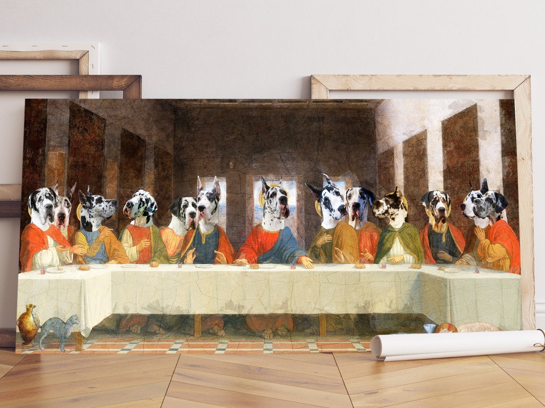 Great Dane Harlequin Last Supper Art by Leonardo Da Vinci, Dog Gallery ...