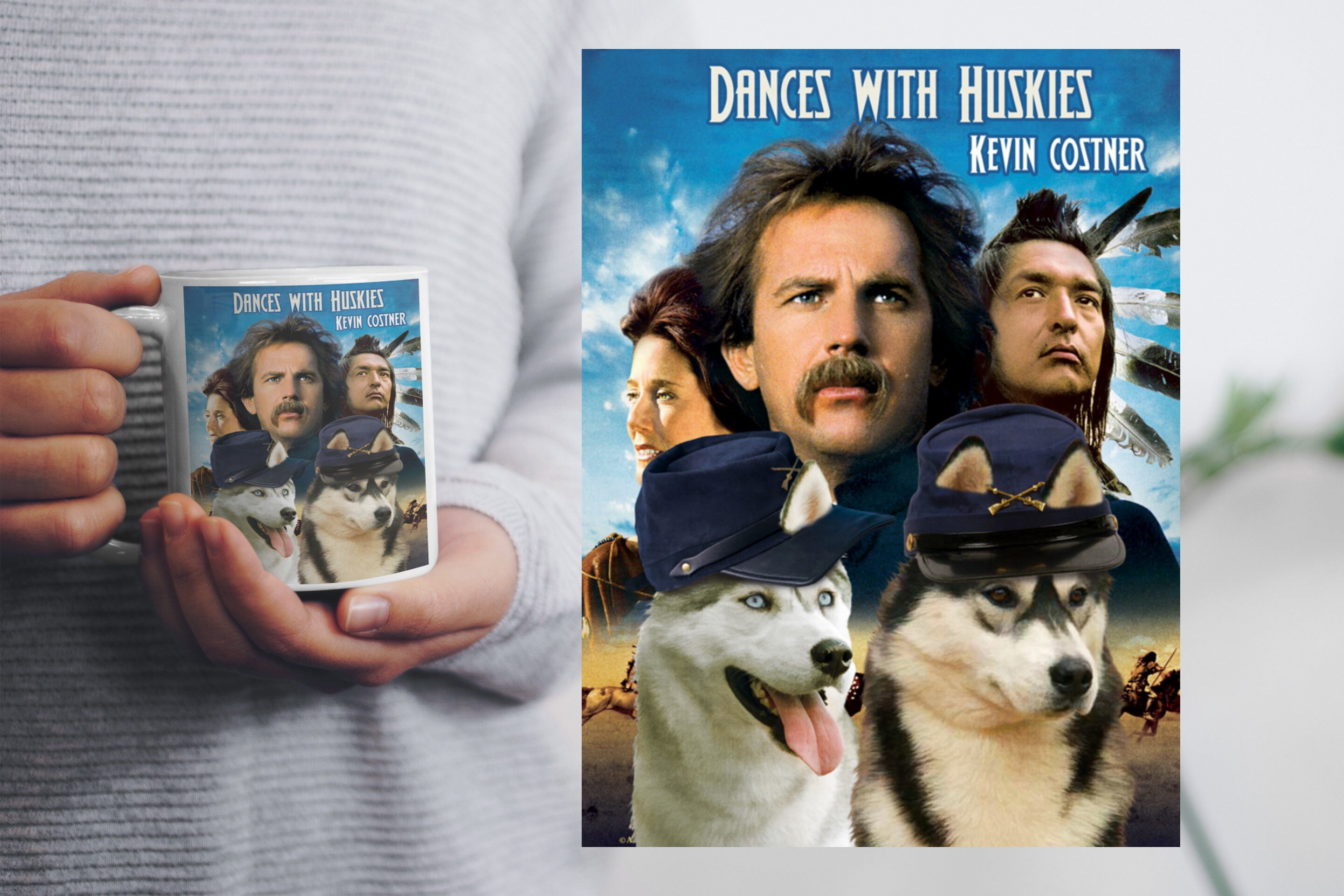 Dances with Huskies Art Movie Poster Print Siberian Husky | Etsy