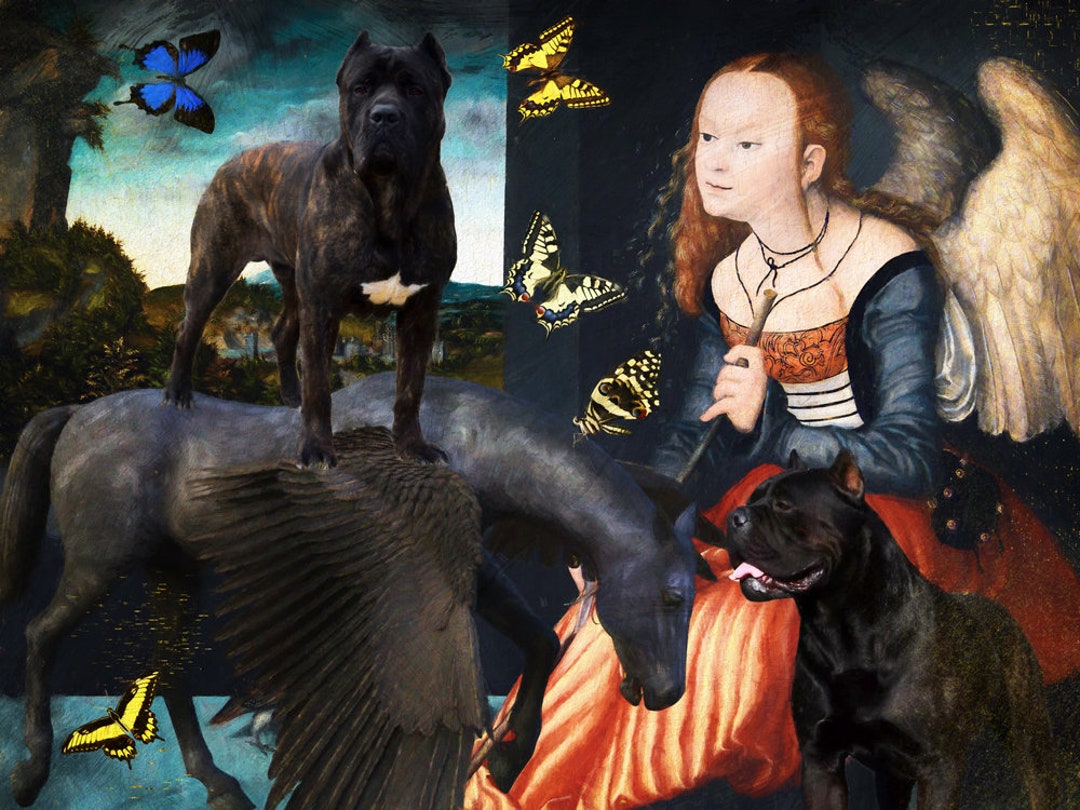 Cane Corso Art Canvas Print Brindle Italian Mastiff With - Etsy