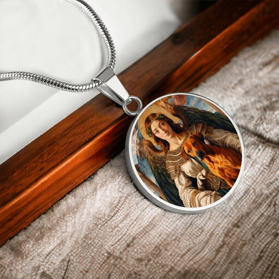 Rhodesian Ridgeback Necklace and Guardian Angel, Personalized With ...