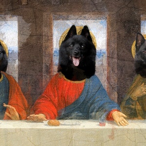 Schipperke Dog Last Supper Art by Leonardo Da Vinci, Schipperke Gallery ...