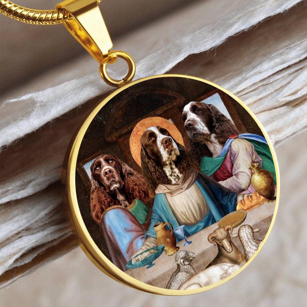 English Springer Spaniel Last Supper Personalized Jewelry - Etsy UK