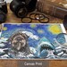 Wirehaired Pointing Griffon Art Starry Night Great Wave Jaws - Etsy