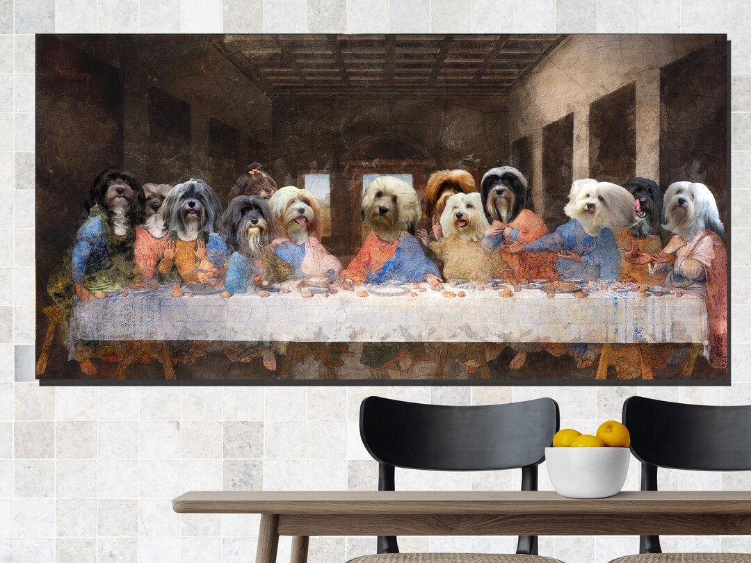 Havanese Dog Last Supper Art by Leonardo Da Vinci, Bichon Havanese ...