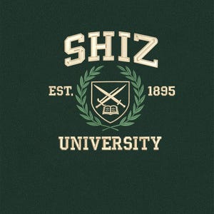 SHIZ University Embroidery Design, Academic Crest Laurel Sword Emblem ...