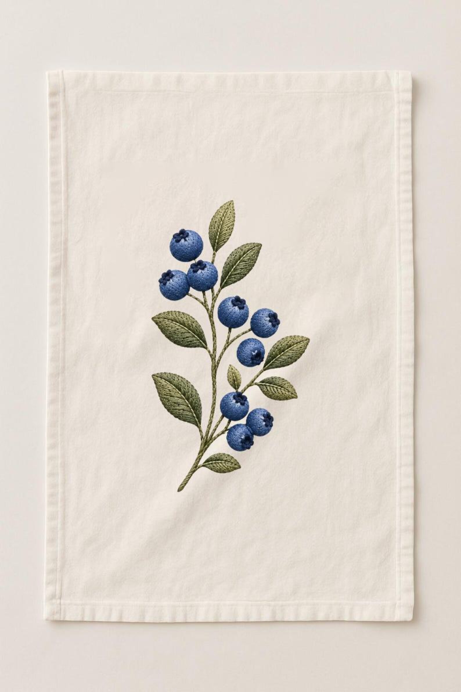 Blueberry Branch Embroidery Design, Botanical Blueberry Embroidery ...