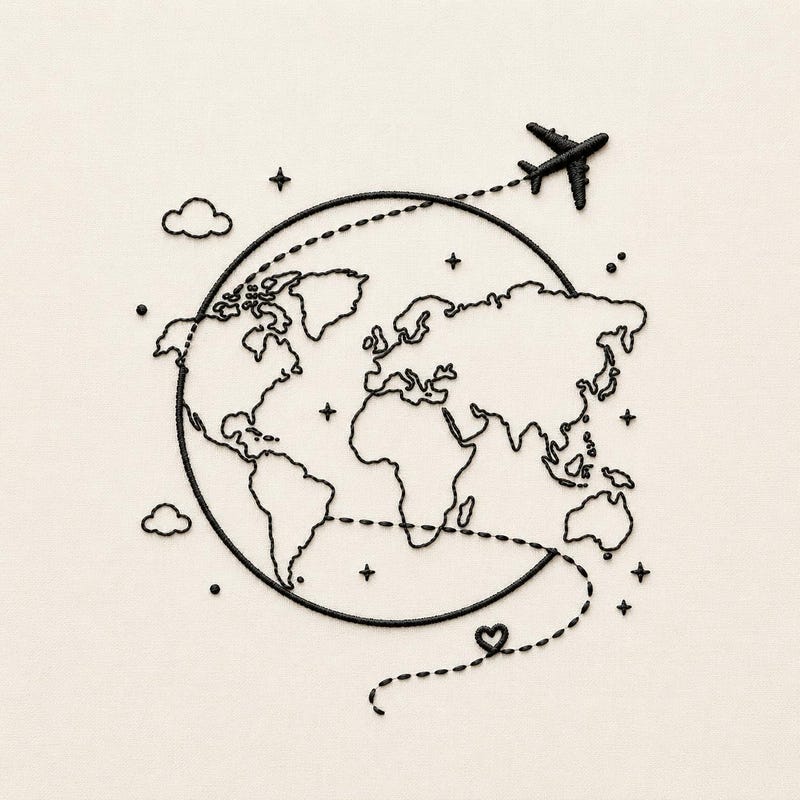 World Embroidery Map - Etsy